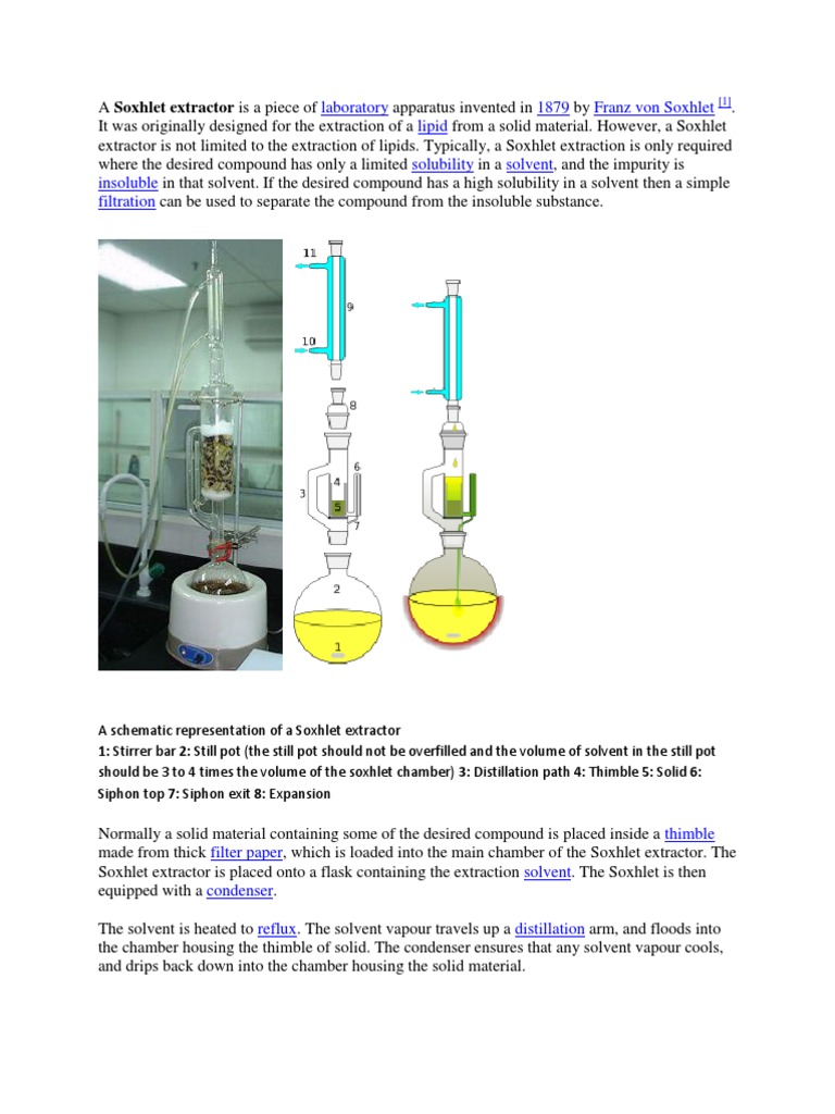Soxhlet Extraction | PDF