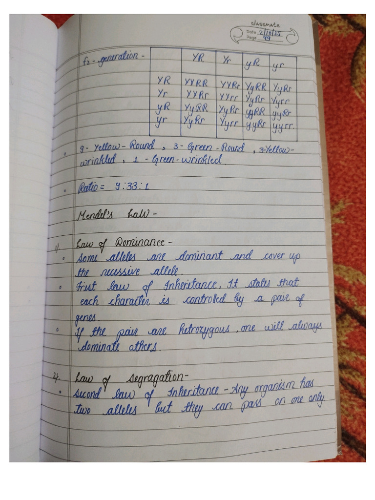 Bio Class 10 Heredity Hand Written Notes by Ajay Devgann | PDF