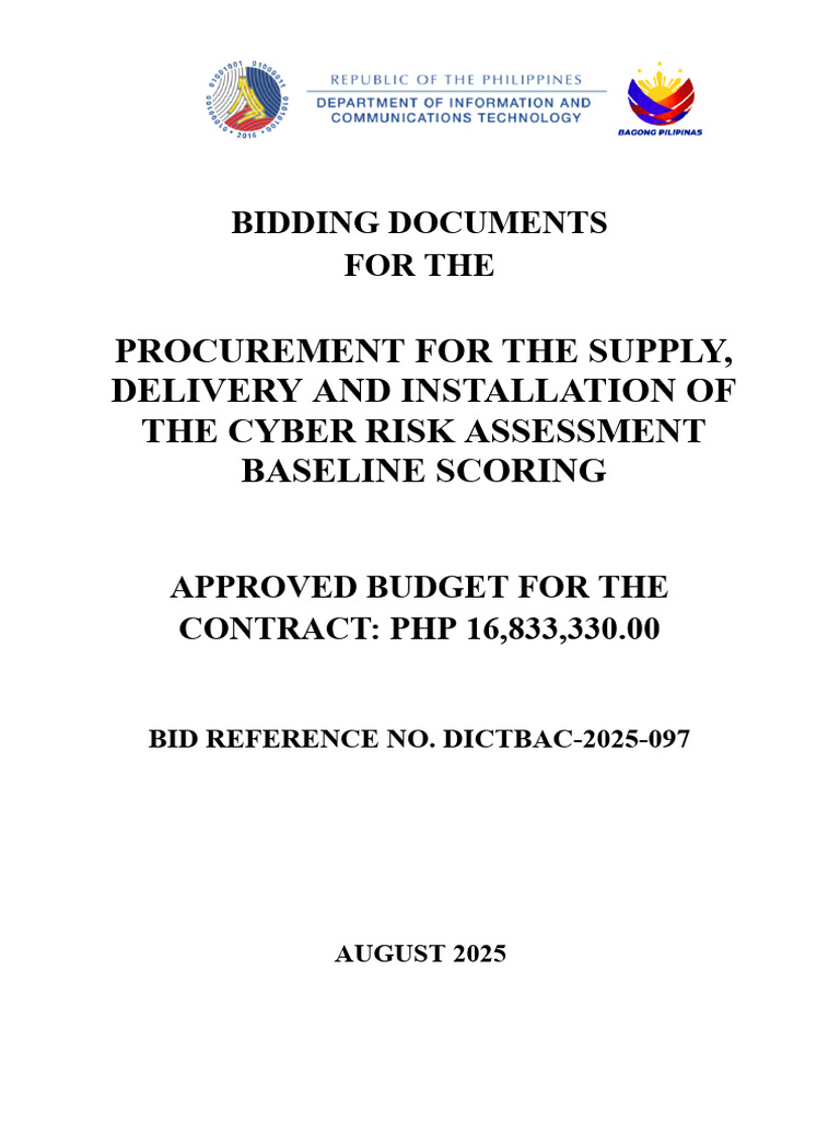 Cyber Risk Assessment Procurement Bid | PDF