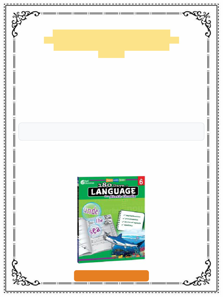 180 Days of Language for Sixth Grade Practice Assess Diagnose 1st ...