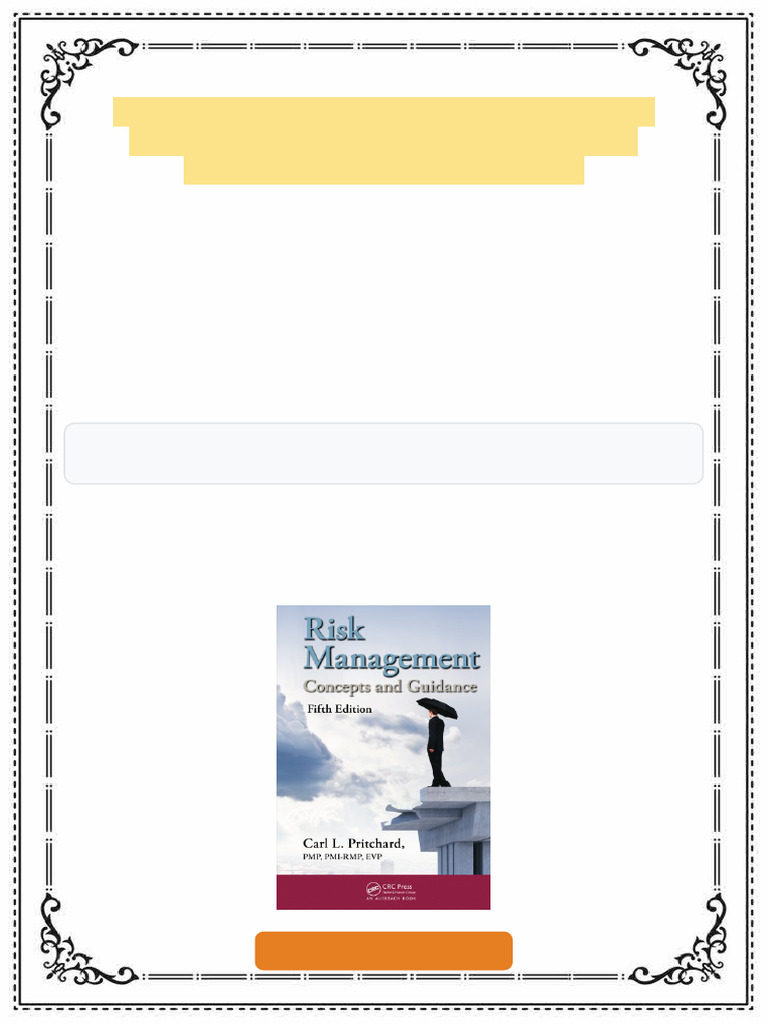 Risk Management Concepts and Guidance Fifth Edition Carl L. Pritchard ...