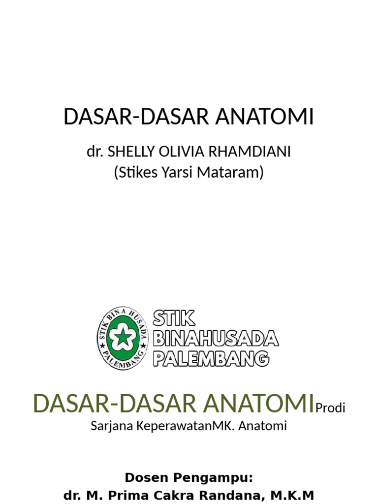 Dasar-Dasar Anatomi Manusia dan Terminologi | PDF