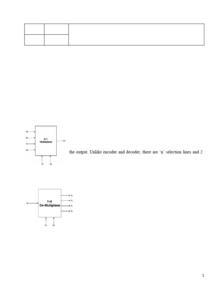 Ex 2_Multiplexer and Demultiplexer | PDF | Computer Engineering | Digital Electronics