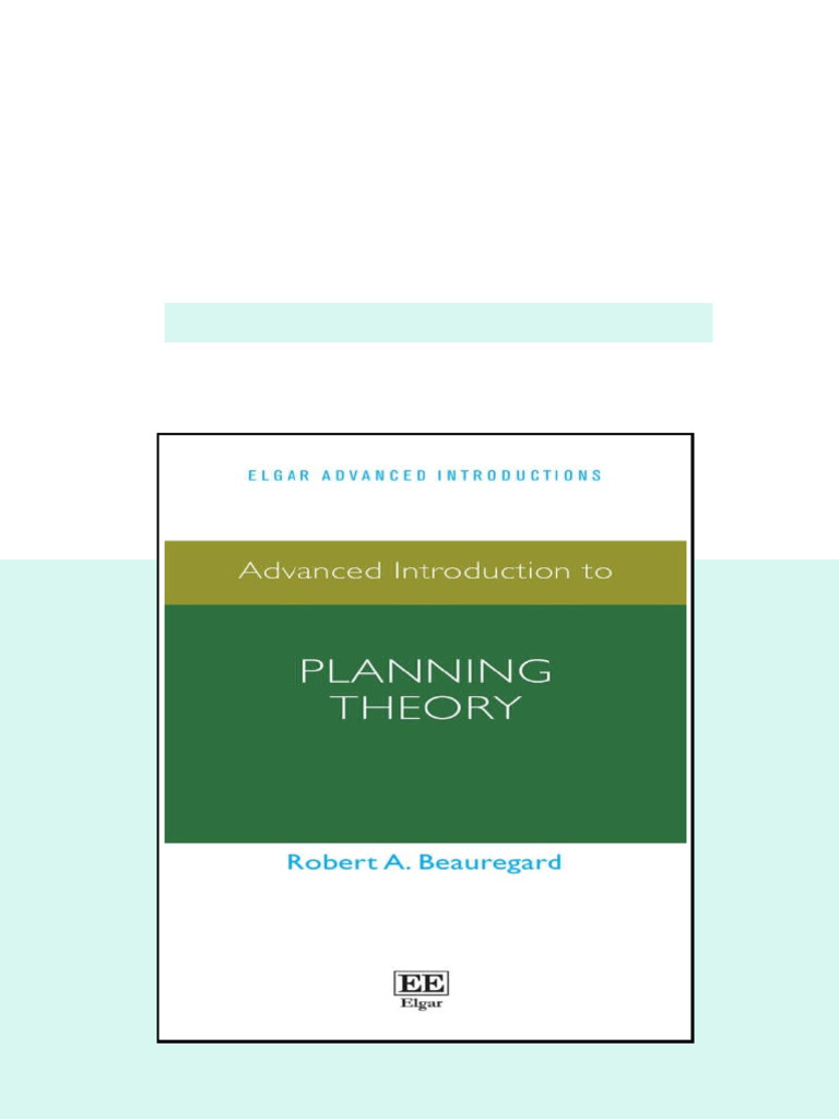 (Ebook) Advanced Introduction to Planning Theory by Robert A ...