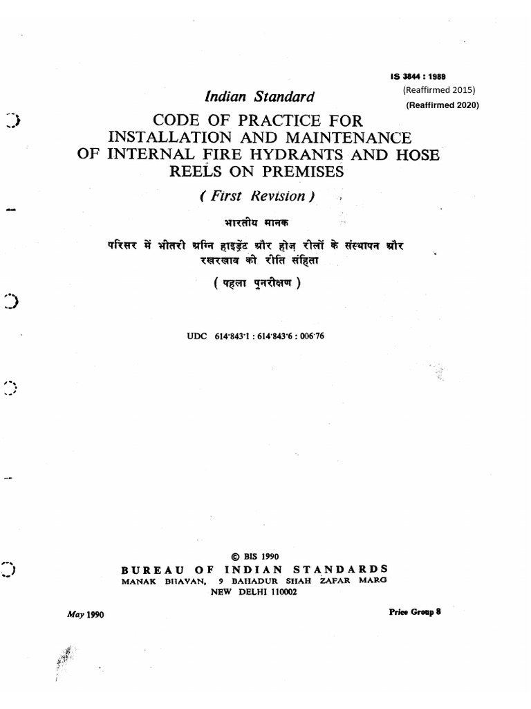 Internal Fire Hydrants & Hose Reels Guide | PDF | Pump | Valve
