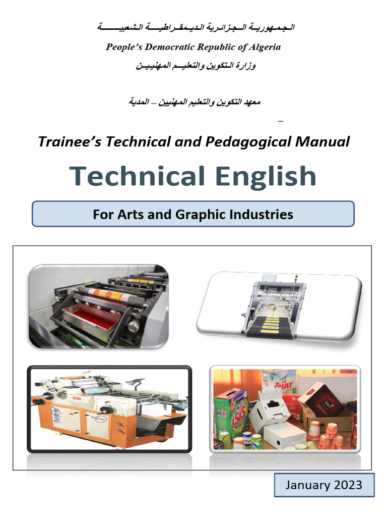 Technical English Manual for Graphic Arts | PDF | Noun | Printing