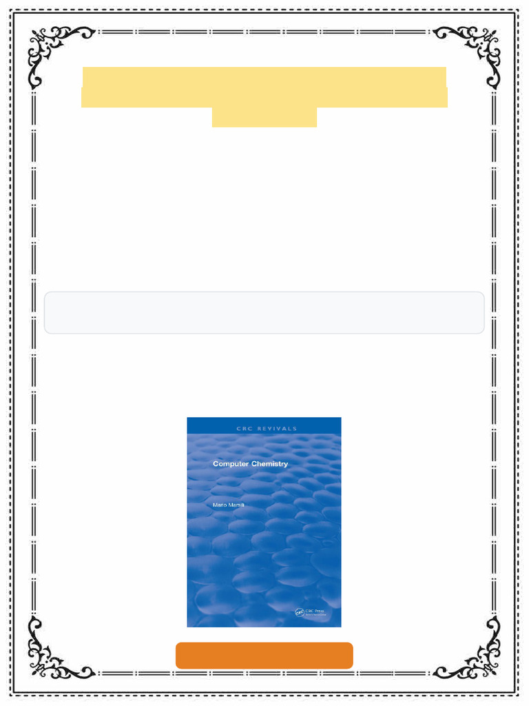 Revival: Computer Chemistry (1989) First Edition Marsili updated 2025 ...