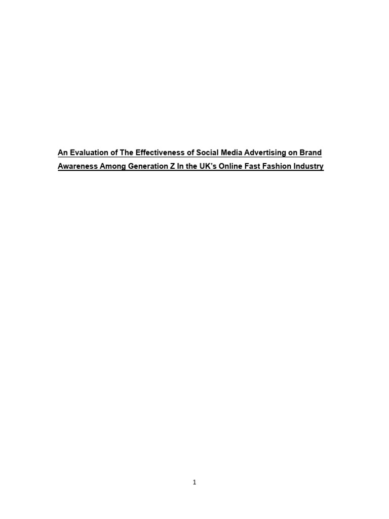 Dissertation SAMPLE MBA | PDF | Brand | Advertising