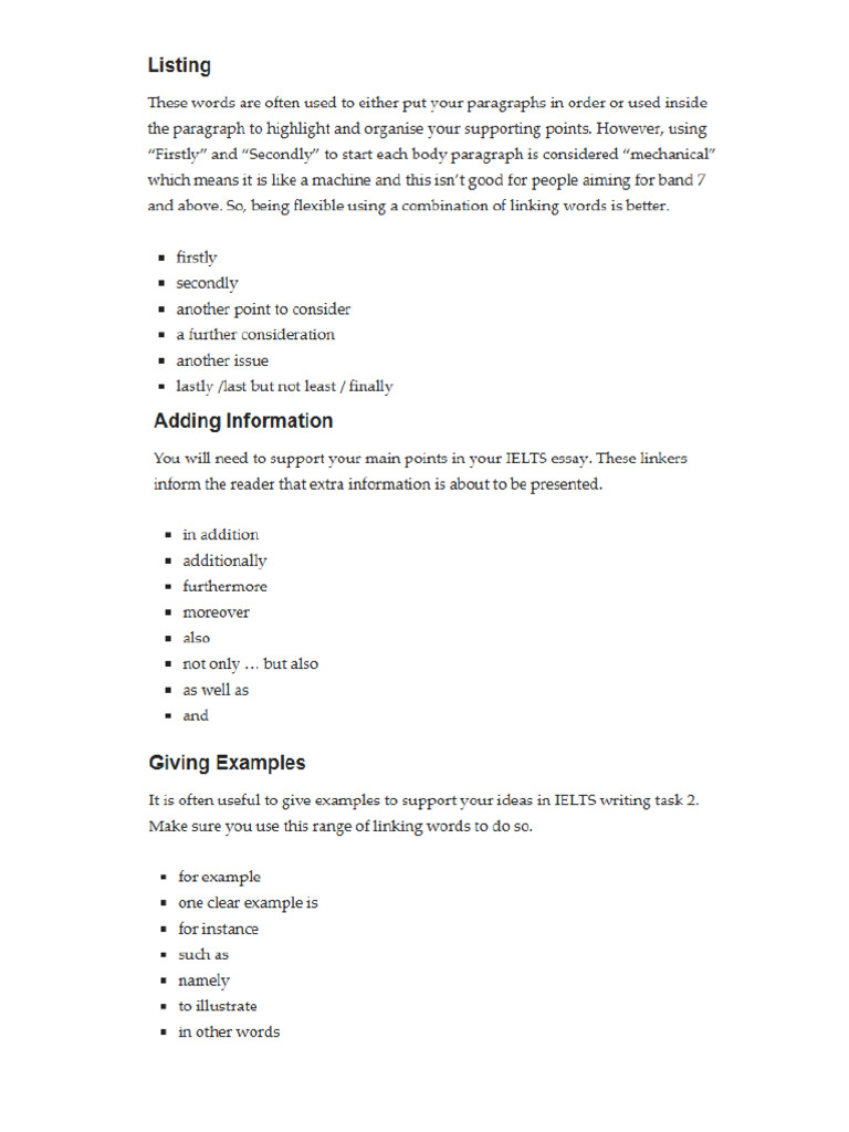 Linking Words | PDF