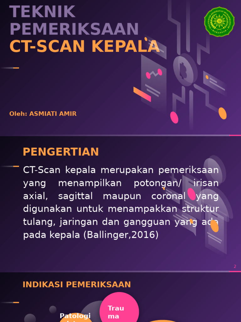 4Teknik Pemeriksaan CT-Scan Kepala | PDF