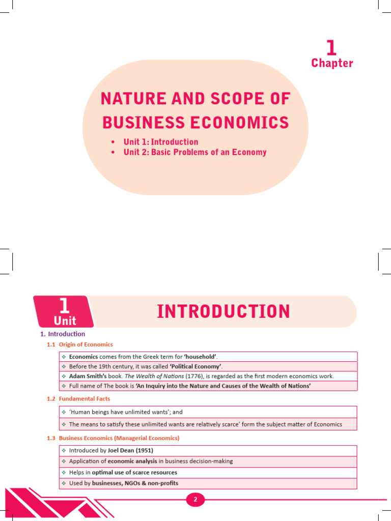 Business Economics Overview and Scope | PDF | Economics | Microeconomics