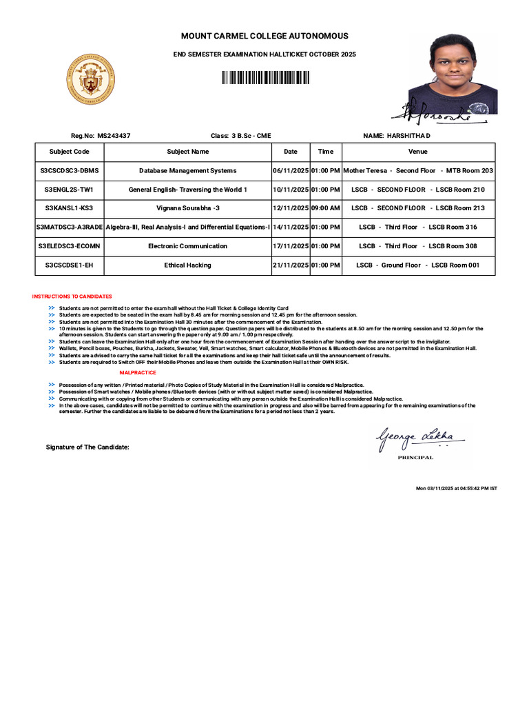 CC - Mccblr.edu - in KnowledgePro StudentLoginAction - Do Method ...