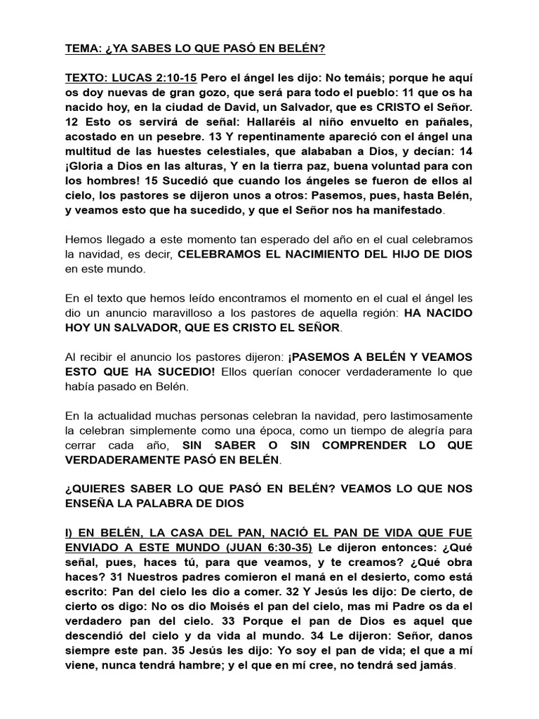 ¿Ya Sabes Lo Que Paso en Belen | PDF | Pecado | Jesús