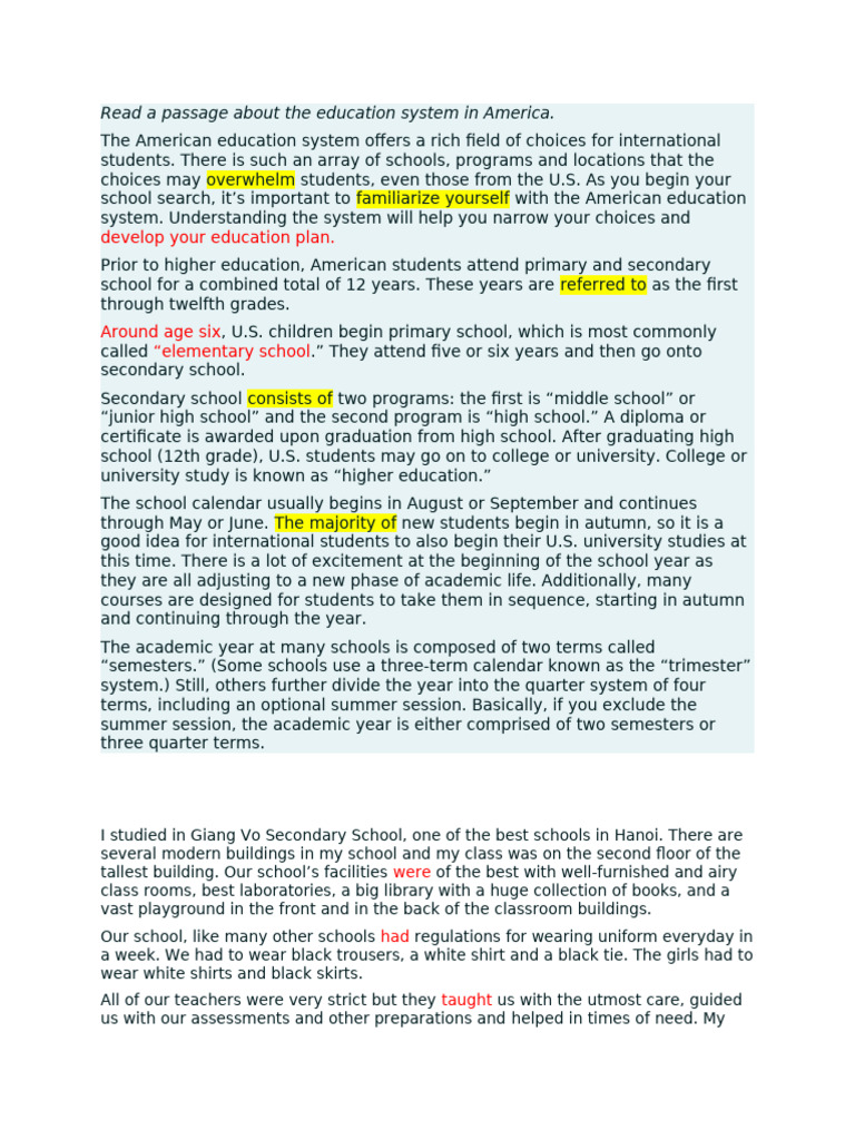 The Education System in Africa | PDF | Middle Schools | Schools