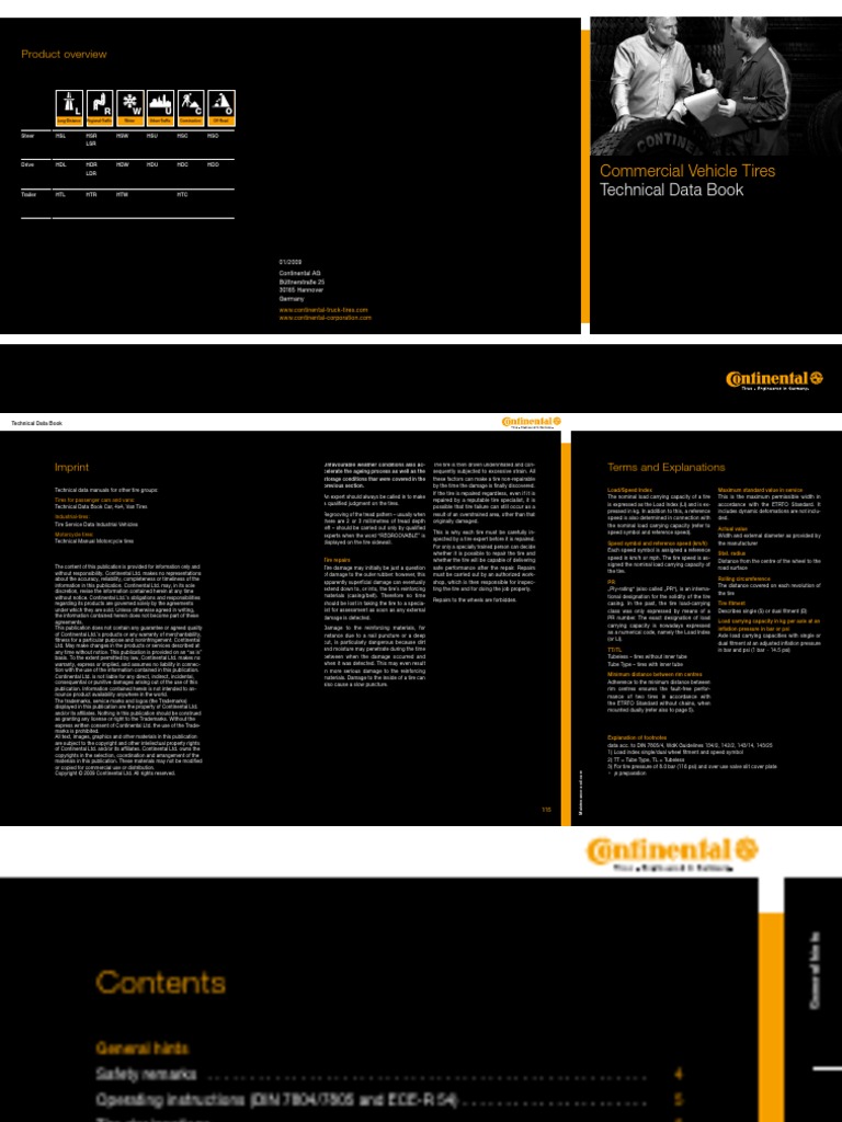 Technical Data Book PDF en PDF | PDF | Tire | Fuel Economy In Automobiles