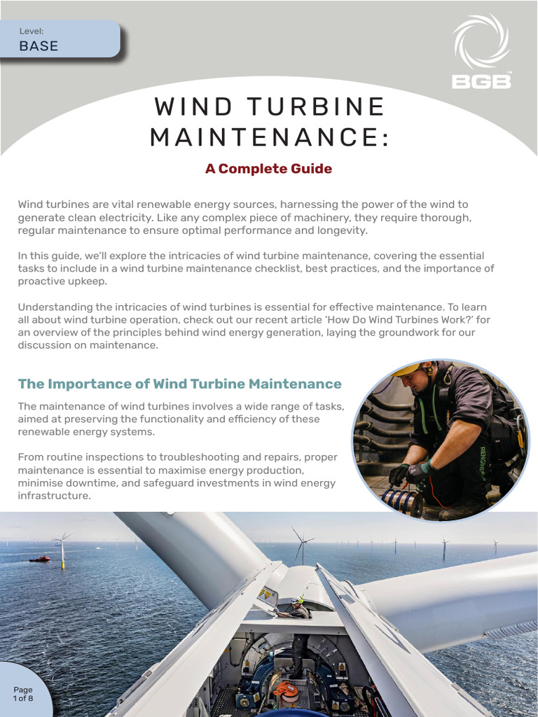 WindTurbineMaintenance Base | PDF | Reliability Engineering | Wind Turbine