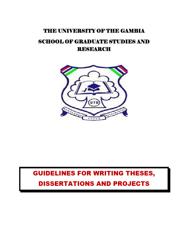 Guidelines For Writing Theses, Dissertations and Projects | PDF | Thesis | Citation