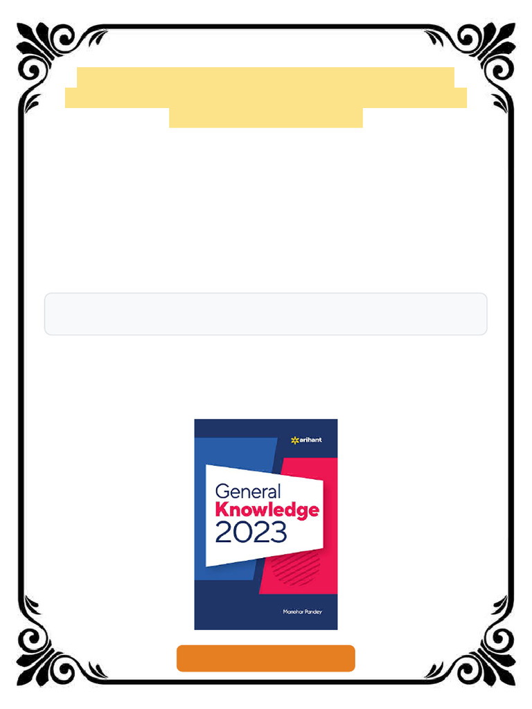 General Knowledge 2023 2023rd Edition Manohar Pandey ebook latest file ...