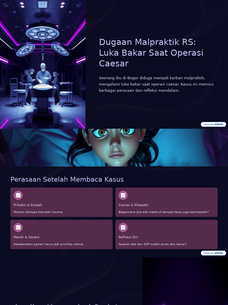 Dugaan Malpraktik RS Luka Bakar Saat Operasi Caesar | PDF