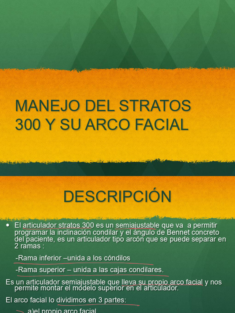 Manejo del Articulador Stratos 300 | PDF