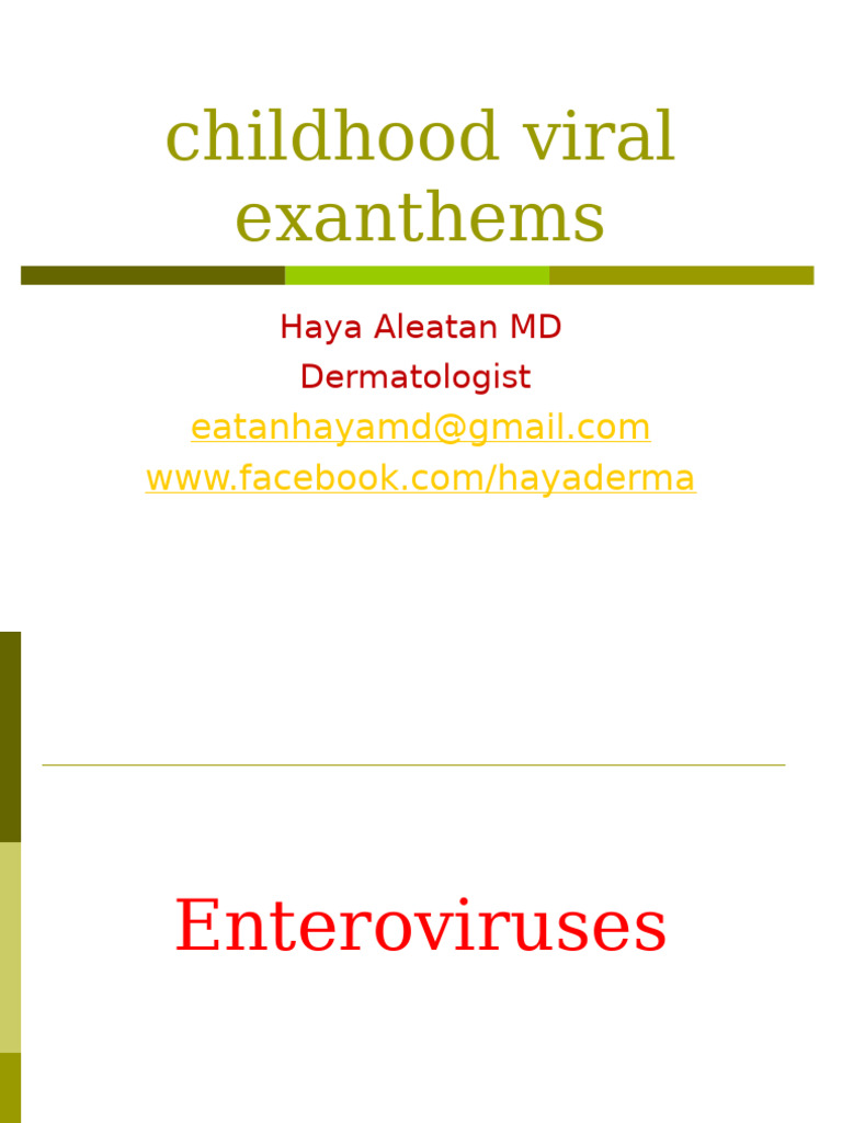 Childhood Viral Exanthems | PDF | Medical Specialties | Diseases And ...