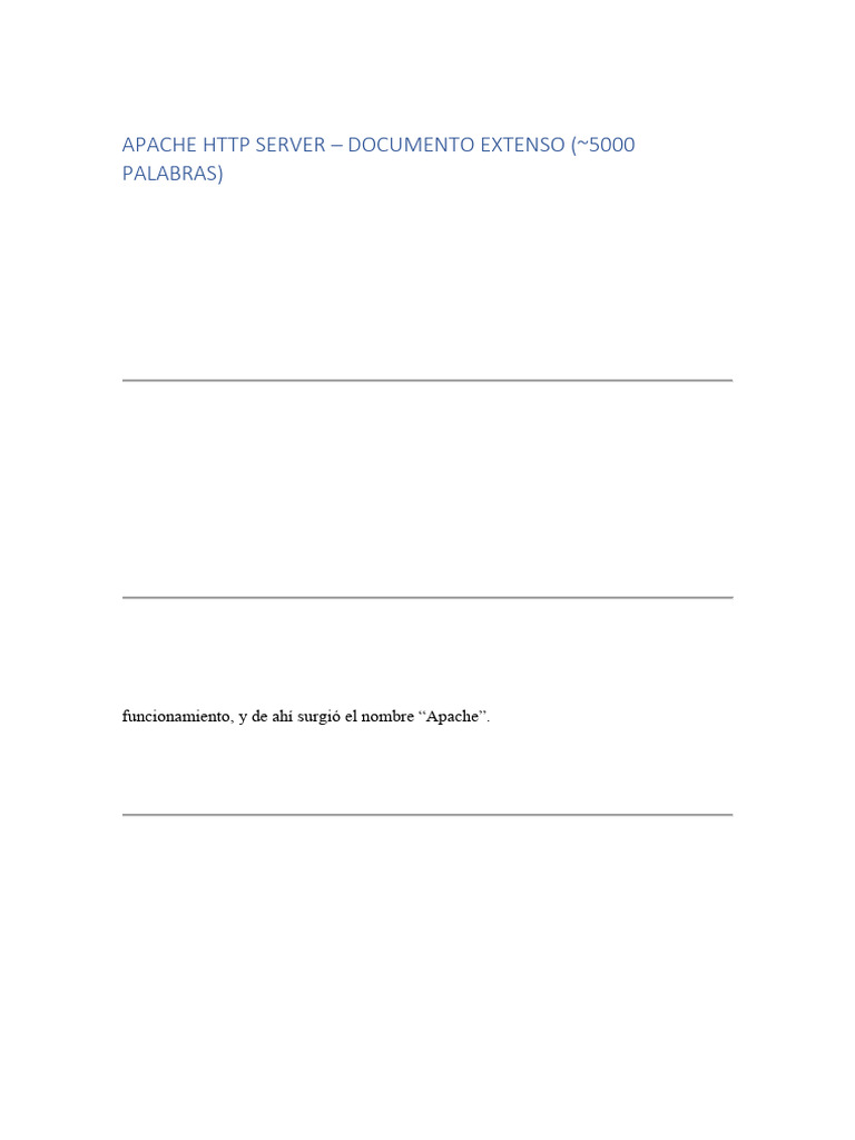 APACHE HTTP SERVER | PDF | Servidor HTTP Apache | Red mundial