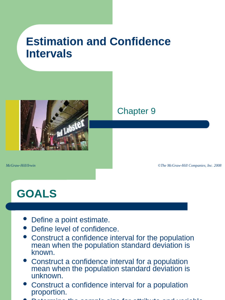 Estimating Confidence Intervals Explained | PDF | Standard Deviation ...