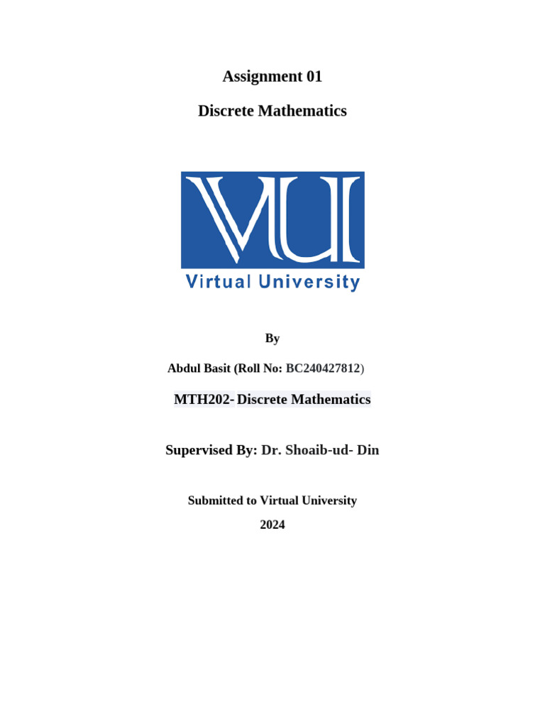MTH202-Discrete Mathematics | PDF | Argument | Mathematics