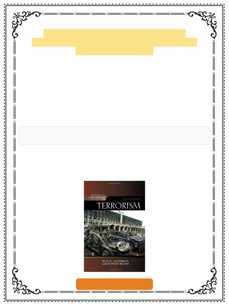 Historical Dictionary of Terrorism Third Edition Sean K. Anderson Ebook ...