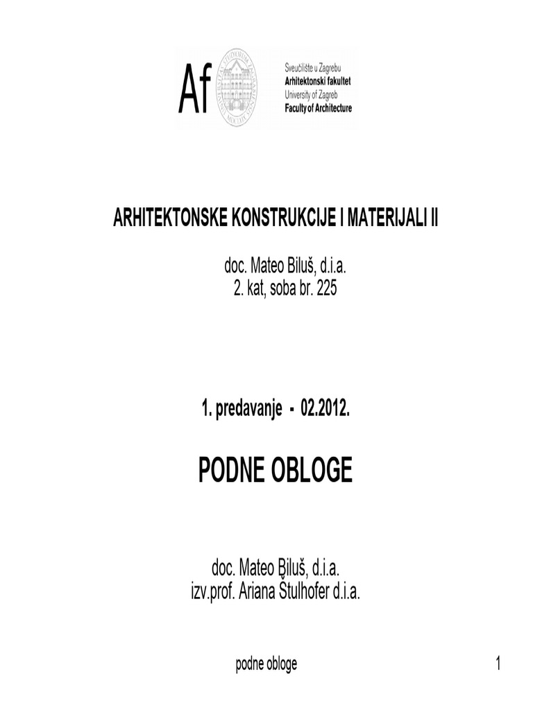 Akm2 01a Materijali Podne Obloge | PDF