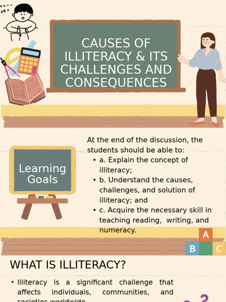 Lesson 2 Causes of Illiteracy - Copy | PDF | Literacy | Learning
