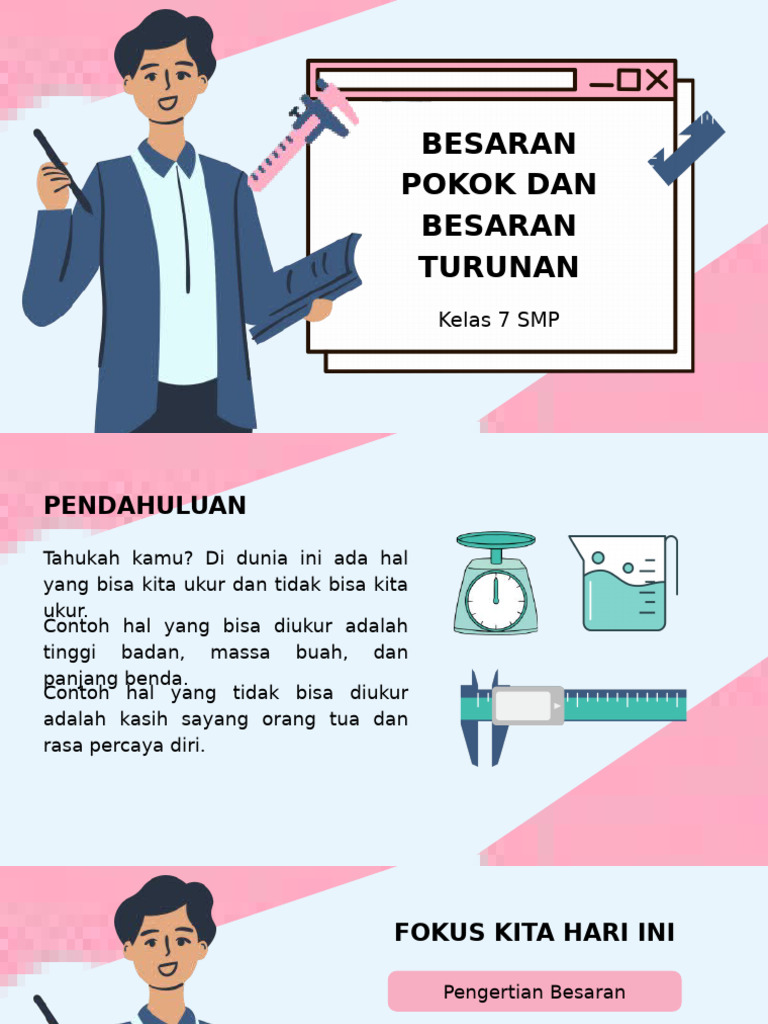 Besaran Pokok Dan Besaran Turunan Presentasi | PDF