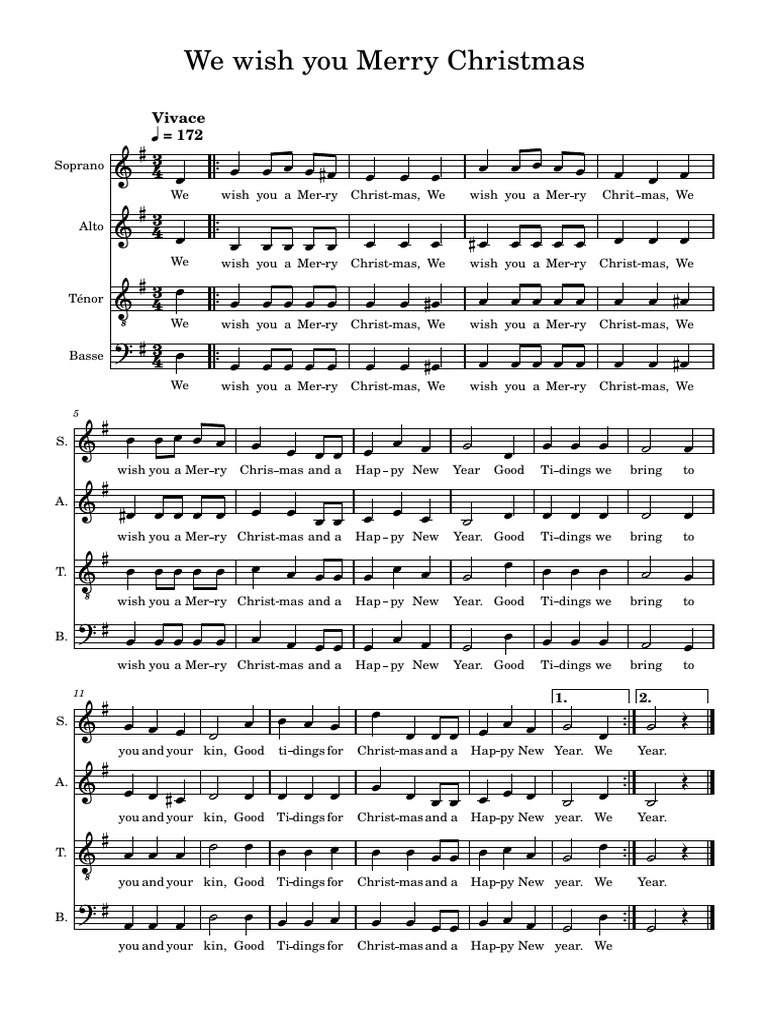 Merry Chrismas Version Tutti | PDF | Christmas | December Observances