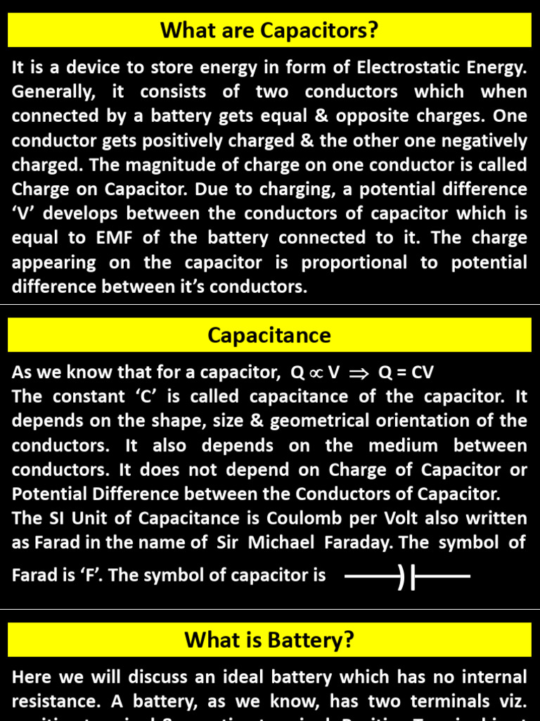 Understanding Capacitors and Batteries | PDF | Capacitor | Capacitance