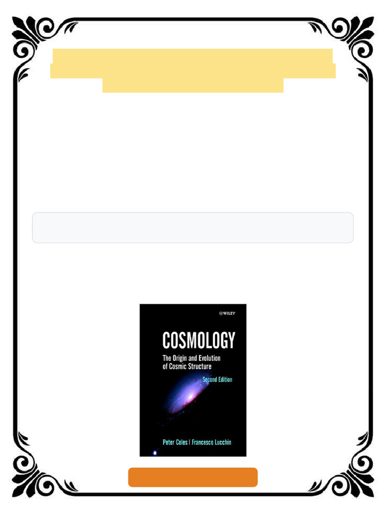 Cosmology The Origin and Evolution of Cosmic Structure 2nd Edition Prof ...