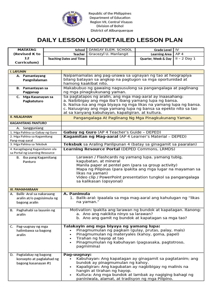 AP 4 Dlp q2 Week 2 | PDF