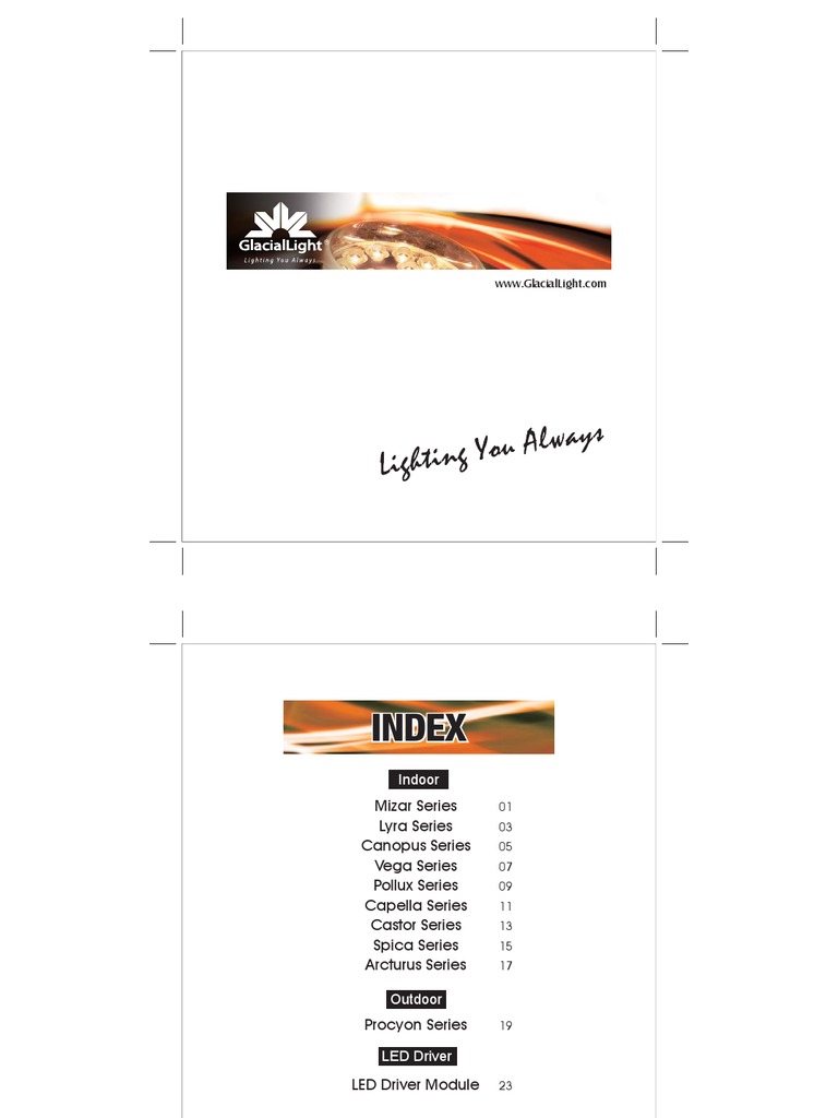 Indoor and Outdoor LED Lighting Solutions: Product Catalog and ...