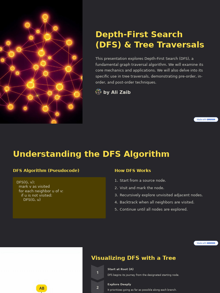 Depth First Search DFS and Tree Traversals | PDF | Discrete Mathematics ...