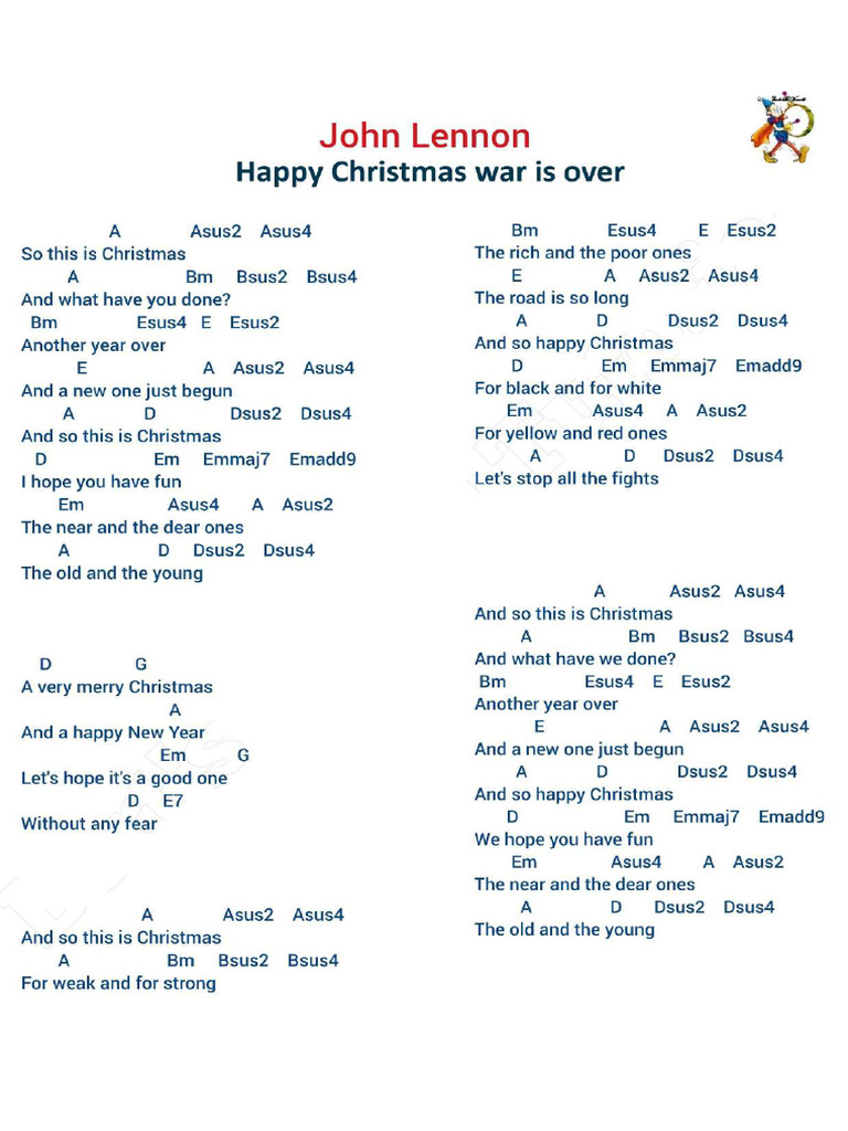 John Lennon - Happy Christmas War is Over | PDF