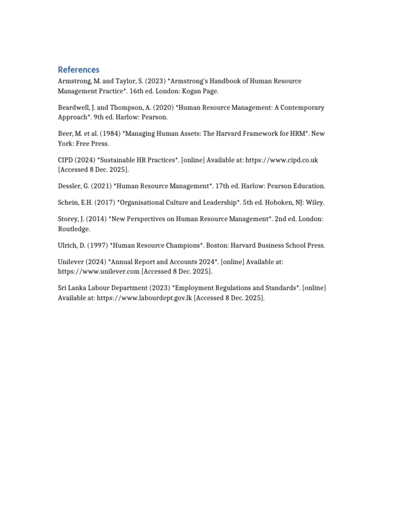 Essential HR Management References | PDF