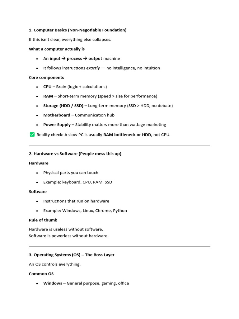 Essential Computer Skills Guide | PDF | Operating System | Computer ...