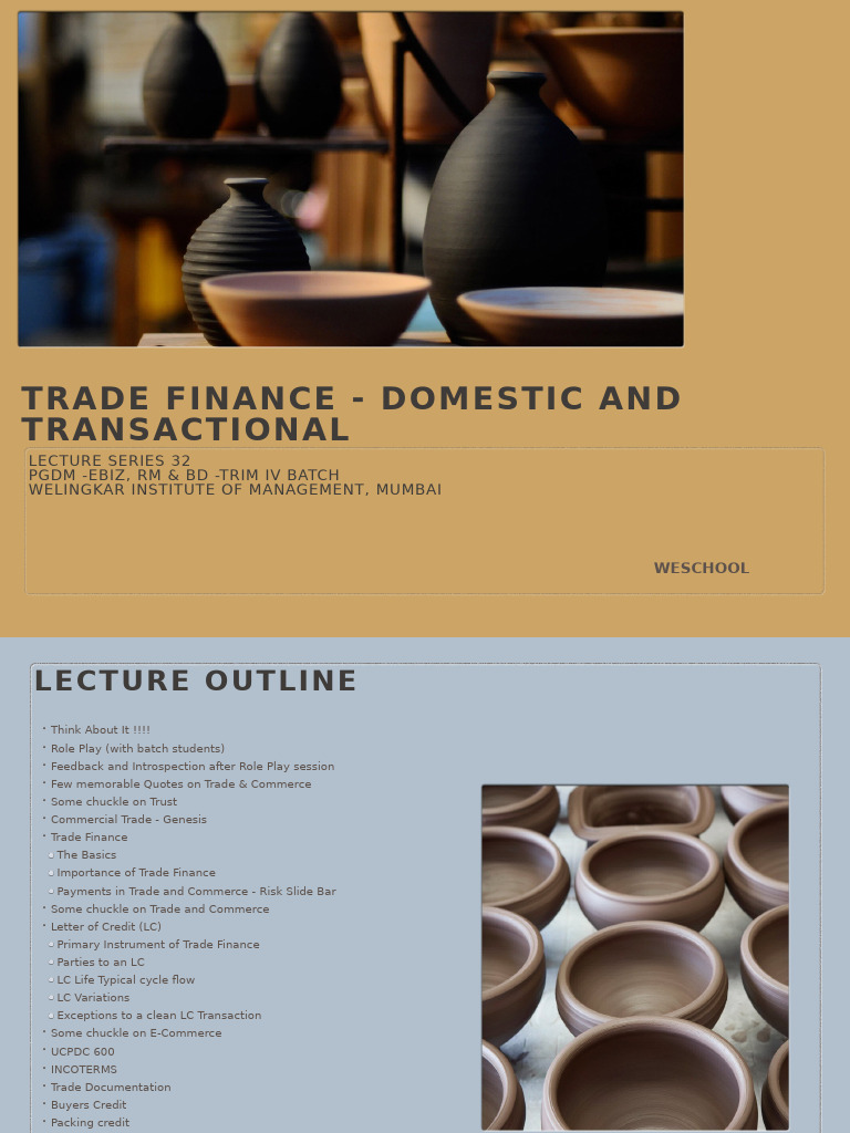 3 Guest Lecture Series 32 - Trade Finance PPT Format | PDF | Letter Of ...