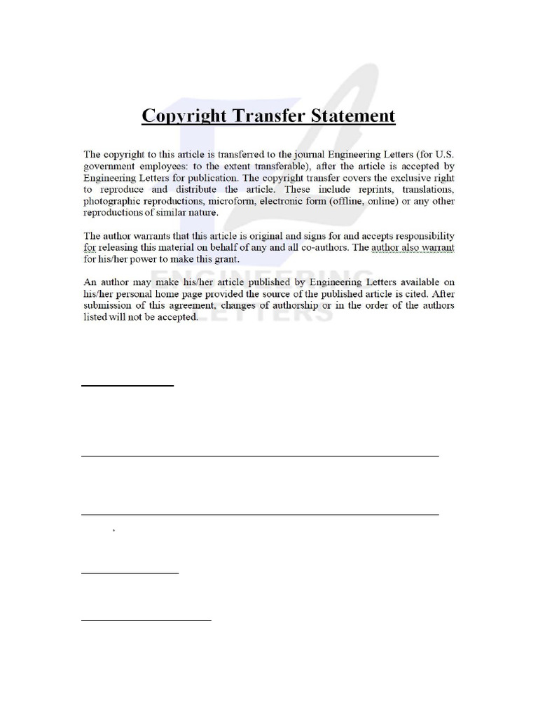 EL Copyright Form | PDF