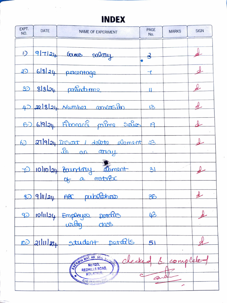 Xi Std Cs Record Note PDF | PDF