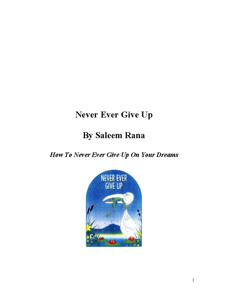 Never Ever Give Up | PDF