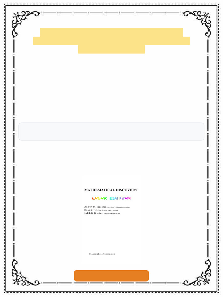 Mathematical Discovery Color Edition Andrew M. Bruckner ebook digital ...