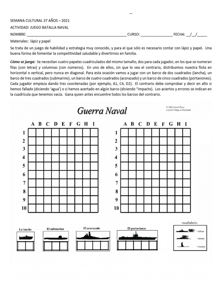 Liceo Señor de Los Milagros - Batalla - Naval | PDF