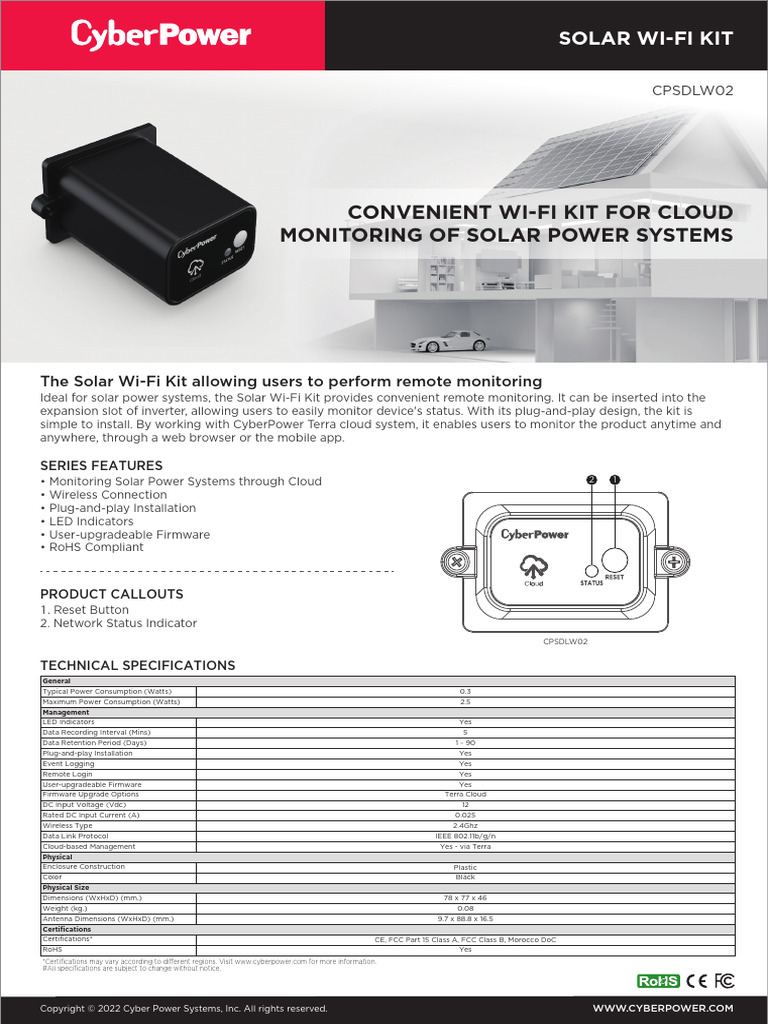 Solar Wi-Fi Kit for Remote Monitoring | PDF | Wi Fi | Photovoltaic System