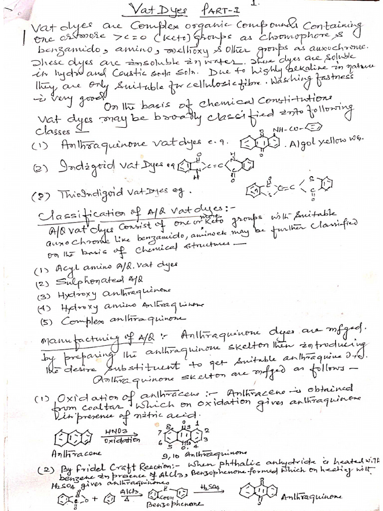 Anthraquinone Vat Dye | PDF