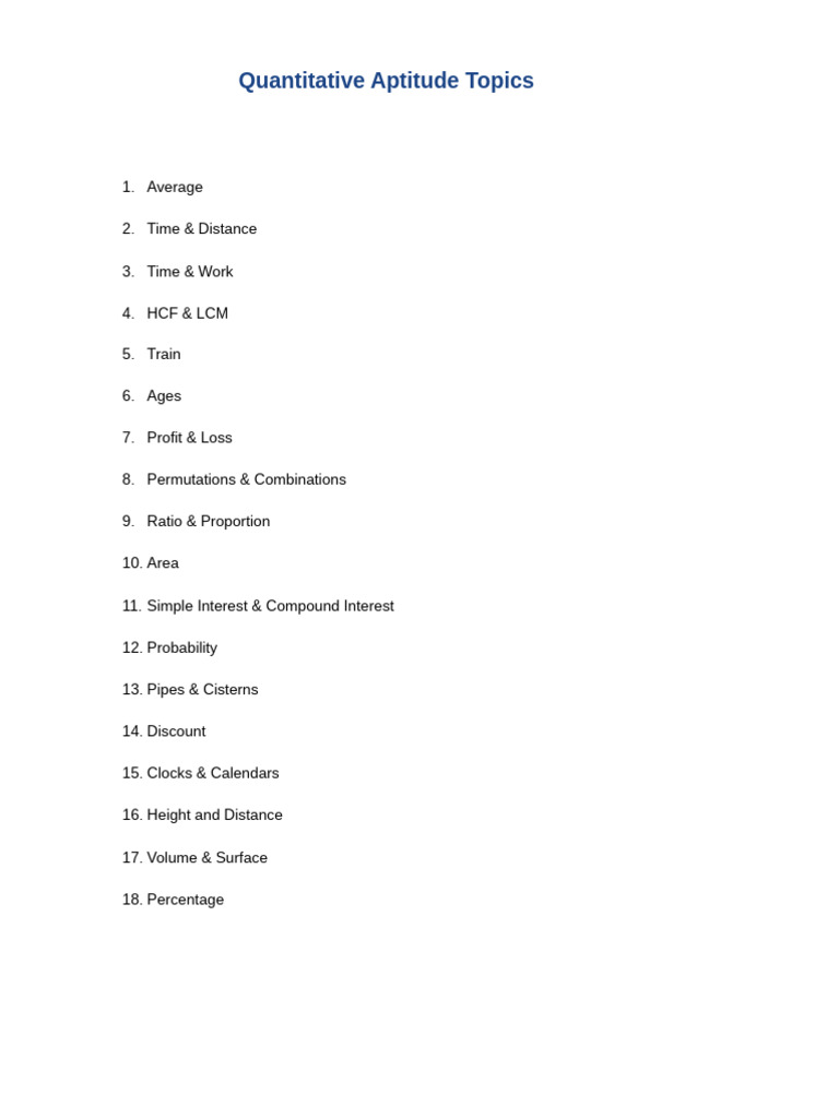 Apptitude Checklist | PDF